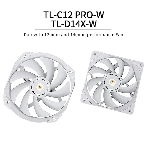 Thermalright FC140 White CPU Air Cooler, 5 Heat Pipes, TL-D14X-W and TL ...