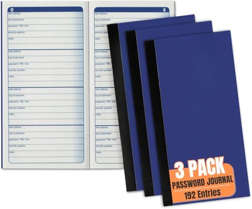Amazon.com : 1InTheOffice Password Keeper Book, Password Journal ...