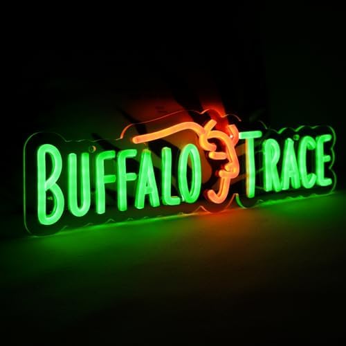 WonderfulLife Buffalo Neon Sign for Bourbon Whiskey in Bar Pub man Cave ...