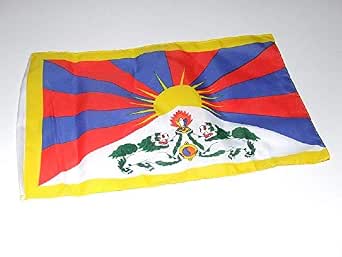 Drapeau tibétain du Tibet 30 x 45 cm : Amazon.fr: Jardin