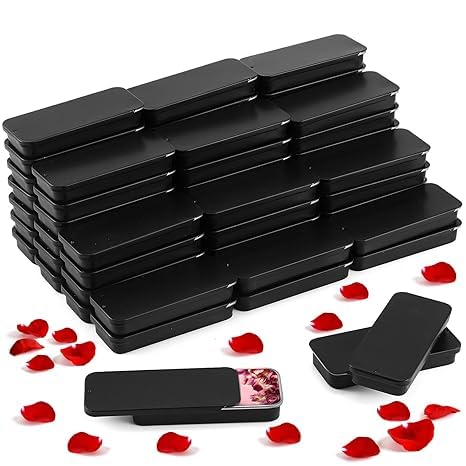 Hunky Dory 24pcs 10gram Aluminium Small Slide Top Tin Lip Balm Tins ...