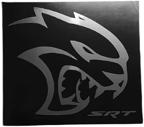Amazon.com - Dodge SRT Hellcat Black Chrome Screen Printed Sticker