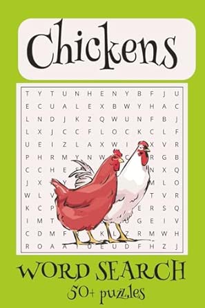 Chicken Word Search Puzzle Book: Word Searches with Easy to Read Print ...