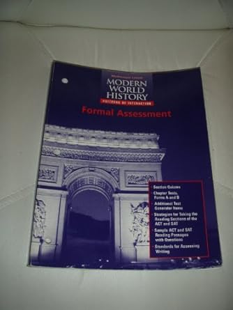 Modern World History Patterns of Interaction Formal Assessment ...