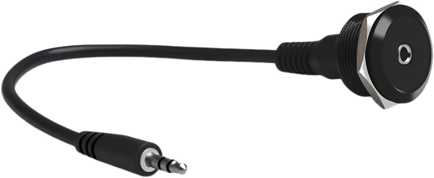 Amazon.com: QIANRENON TRS 3.5mm Short Cable Threaded Fixing Audio ...