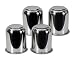 LIBRA Trailer Wheel Center Caps 3.19" Stainless Steel Push - Want It All