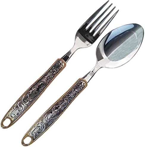 Amazon.com: Ranch Brands Stainless Silverware Set (20 piece) by Cowboy ...