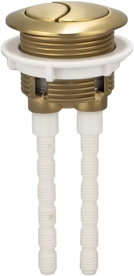 Amazon.com: 2pcs Brushed Brass Gold Toilet Flush Cistern Button Close ...