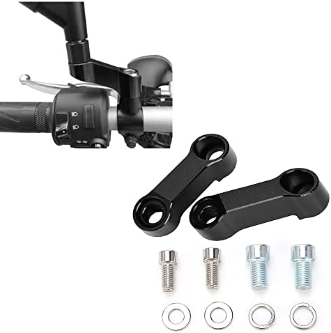 Amazon.com: Motorcycle Rearview Mirror Extenders Kit, 10mm 8mm Aluminum ...
