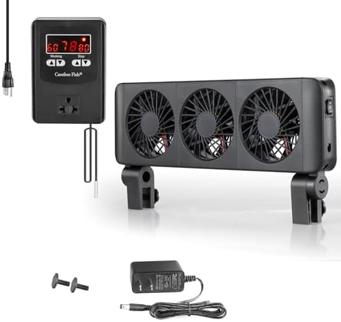 Amazon.com: Carefree Fish Aquarium Cooling Fan and Temperature ...