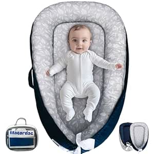 Amazon.com : Macardac Baby Lounger for Newborn,100% Cotton Breathable ...