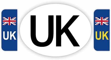 Magnetic UK Car Stickers for Europe | 178mm x 133mm UK Car Magnet Badge ...