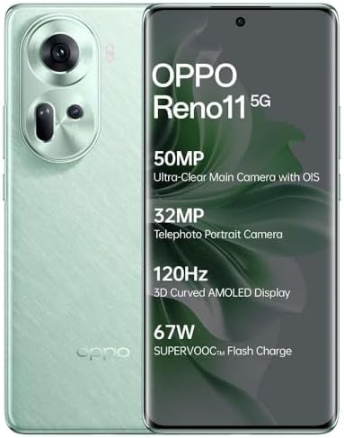 Oppo Reno 11 5G (Wave Green,128 GB) (8 GB RAM) : Amazon.in: Electronics