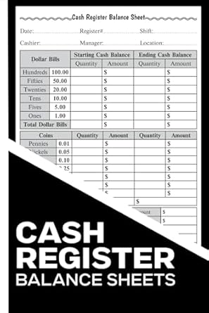 Amazon.com: Cash Register Balance Sheets: Cashier Log Book for Daily ...