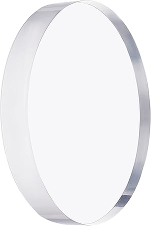 CREATCABIN Round Clear Polished Acrylic Display Base Transparent Cube ...