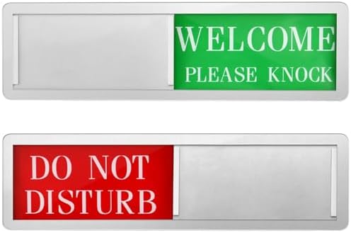 NUOBESTY Privacy Slide Door Sign Do Not Disturb/Welcome Sign Office ...
