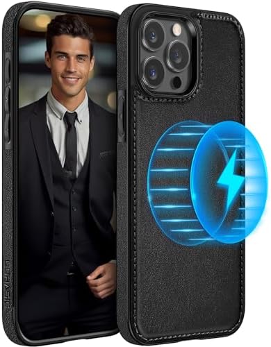Amazon.com: LOHASIC for iPhone 15 ProMax Case, Compatible with Magsafe Premium Leather with ...