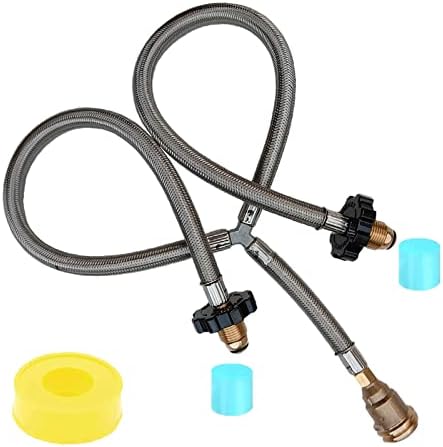 Amazon.com : Upgraded Dual Propane Tank Connection Hose Kit,Stainless ...