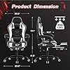 Amazon.com: Shahoo Gaming Chair with Footrest and Massage Lumbar ...