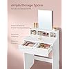 VASAGLE Kailyn Collection - Dressing Table with Large Mirror, Vanity ...