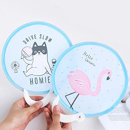 Chidakash Folding Fan Durable Cloth Hand Fan for Kids Women Men Travel ...