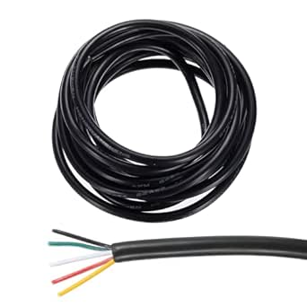 Amazon.co.jp: uxcell 22AWG電線 5導体 3 M電源ケーブル UL2464 柔軟な 延長信号ケーブル ブラック LED ストリップランプ 照明電源用: DIY・工具・ガーデン