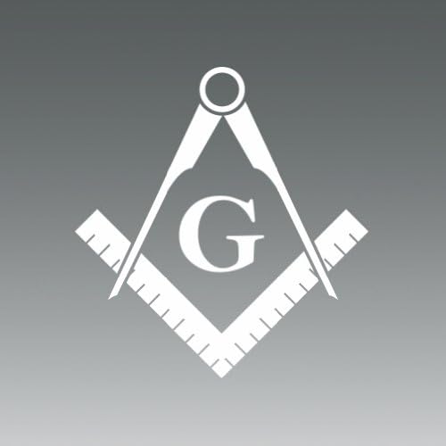 Amazon.com: (2x) Freemasonry Emblem - Masonic - White - Sticker - Decal ...