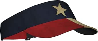 SEPTYK Summer Unisex Sun Visor Hat - Texas Lone Star State Flag Pattern ...