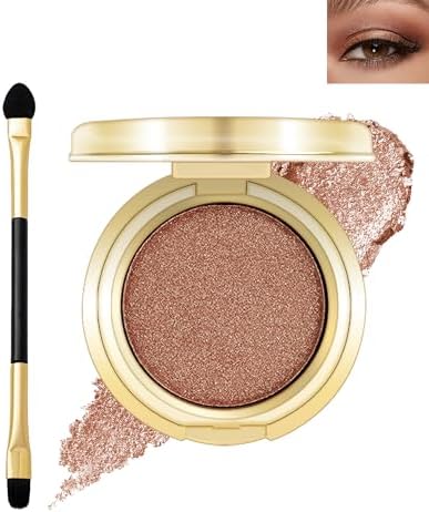 Amazon.com : Single Brown Glitter Eyeshadow,Pearl Shimmer Eye Shadow ...