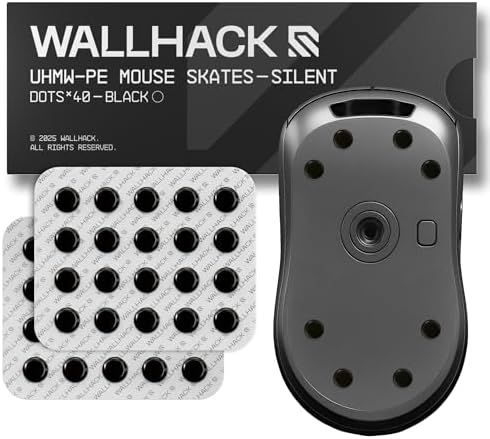 Amazon.com: Wallhack UHMW-PE Dot Silent Mouse Skates | Premium ...