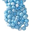 Amazon.com: 10MM 36PCS Natural Blue Larimar Gemstone Crystal Beads for Jewelry Making DIY Bracelet