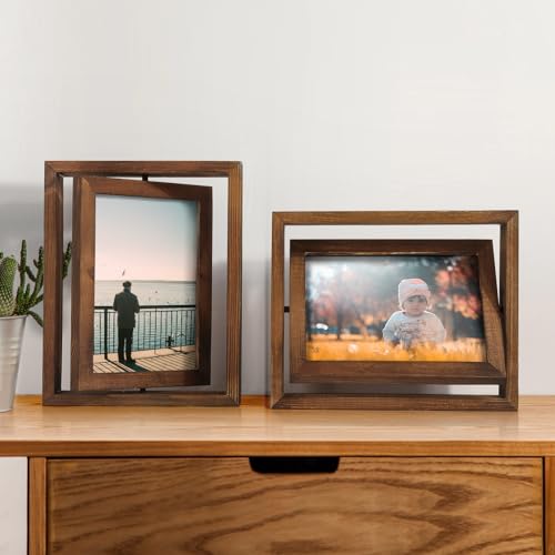 Snapklik.com : Egofine 2 Pack 6x8 Rotating Floating Picture Frames ...
