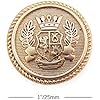 Amazon.com: Riverbyland 25 PCS Vintage Shield 3D Embossed Metal Buttons 1"
