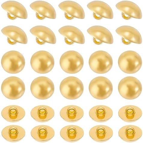 Amazon.com: UNICRAFTALE 100Pcs 18mm Diameter 1-Hole Plating Acrylic ...