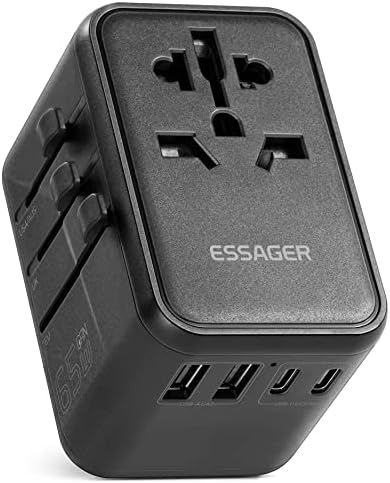 Amazon.com: TESSAN Universal Travel Adapter, GaN 65W International Plug ...
