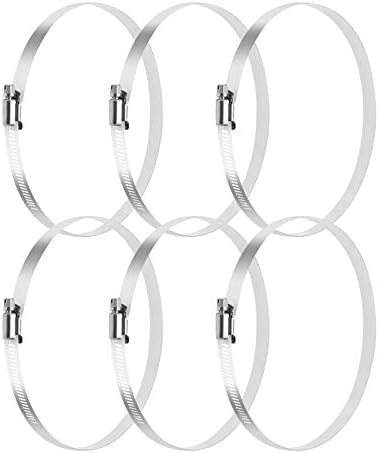 NEBURORA 8 Inch Hose Clamp Adjustable 304 Stainless Steel Duct Clamp 4 ...