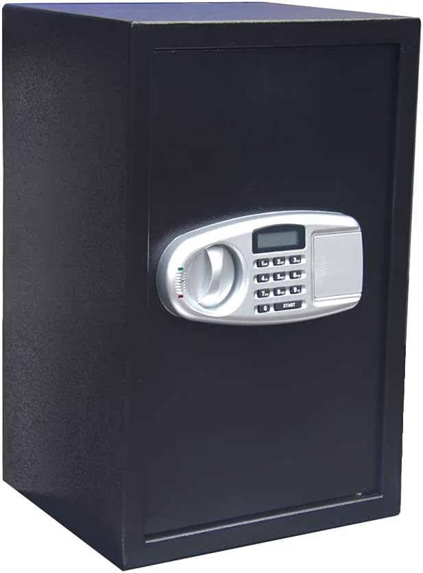 Security Safe with Electronic Lock, Steel, Keypad, 2 Manual Override ...
