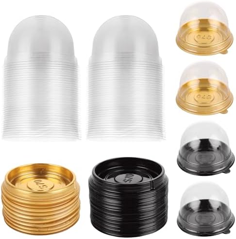 Amazon.com: ZAVOOS 100 Pack Mini Cake Container, 3 Inch Clear Plastic ...