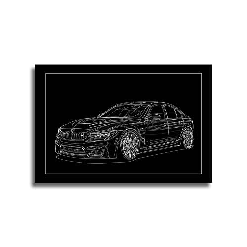 Amazon.com: F80 M3 Generation Euro Car Import Tuner Inspired Fan Art ...