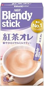 Amazon | AGF ブレンディ スティック 紅茶オレ 甘さなし 8本×6箱 【 ミルクティー 】【 無糖 】 | AGF(エージーエフ) | 紅茶 通販