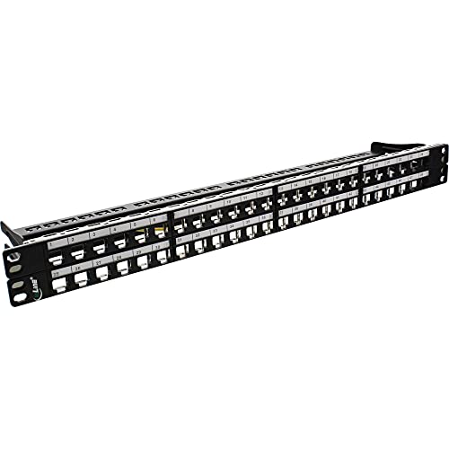 InLine 76848C patch panel 48-speed, keystone snap-in empty plate patch panel, 19 inches, 1U ...