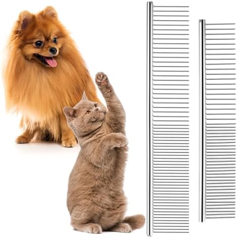 Amazon.com: Grevosea 2 Pack Dog Combs for Grooming Matting, Metal Dog ...