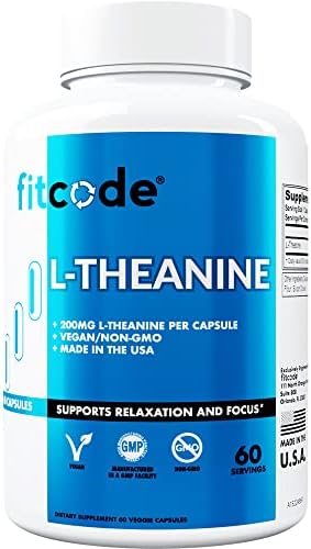 Amazon.com: fitcode L Theanine 200mg Capsules for Focus and Relaxation L-theanine 200mg ...