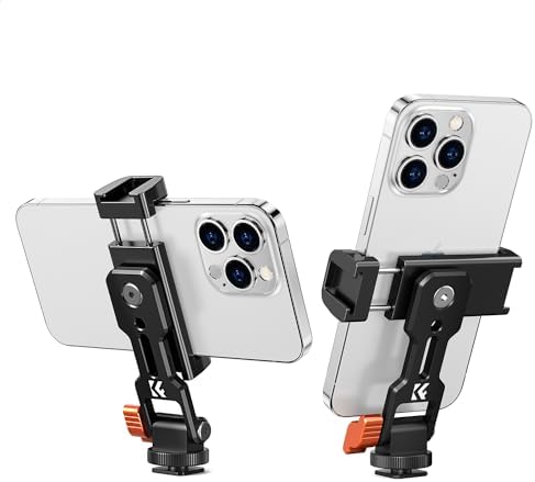 K&F Concept Metal Phone Tripod Mount, Universal Smartphone Stand with 2 ...