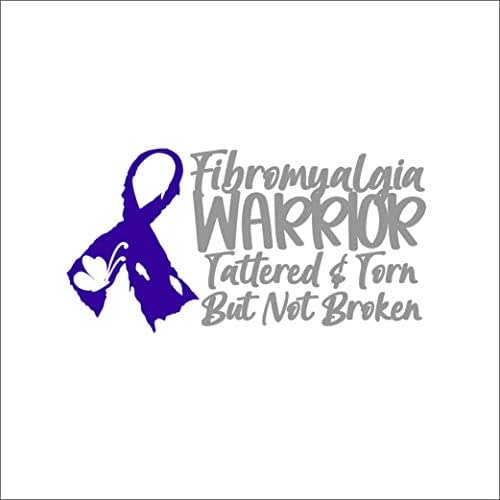 Amazon.com: Fibromyalgia Warrior Awareness Ribbon - Vinyl Die Cut Decal ...