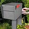 Mail Boss 7526 Mail Manager Street Safe Locking Security Mailbox, Black ...