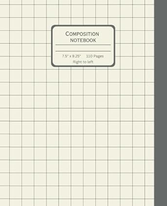 Right to Left Composition Notebook: Wide-Ruled Neutral Aesthetic for ...