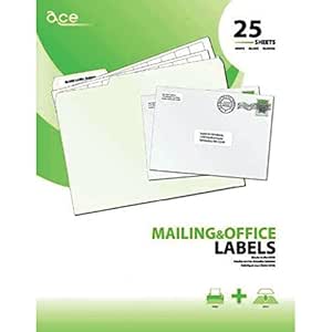 Ace Label Mailing Return Address Labels for Laser and Inkjet Printer ...