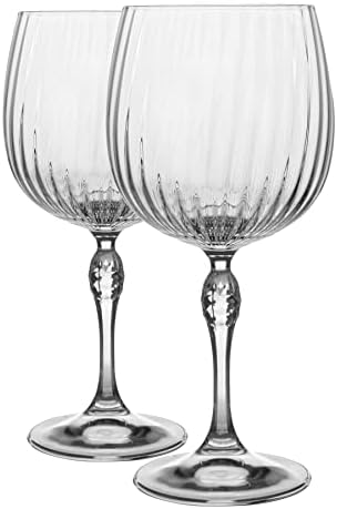 Bormioli Rocco Florian Red Wine Glasses - 535 ml, Set of 6, Bright Blue ...