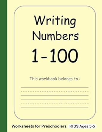 Writing Numbers 1-100 Worksheets for Preschoolers: Handwriting Practice ...